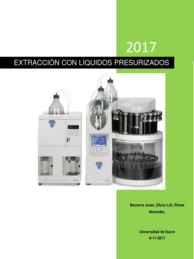 Extracción con Líquidos Presurizados | PDF | Solvente | Química Física