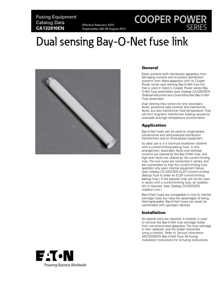 Bayo Net Fuse | PDF | Fuse (Electrical) | Transformer