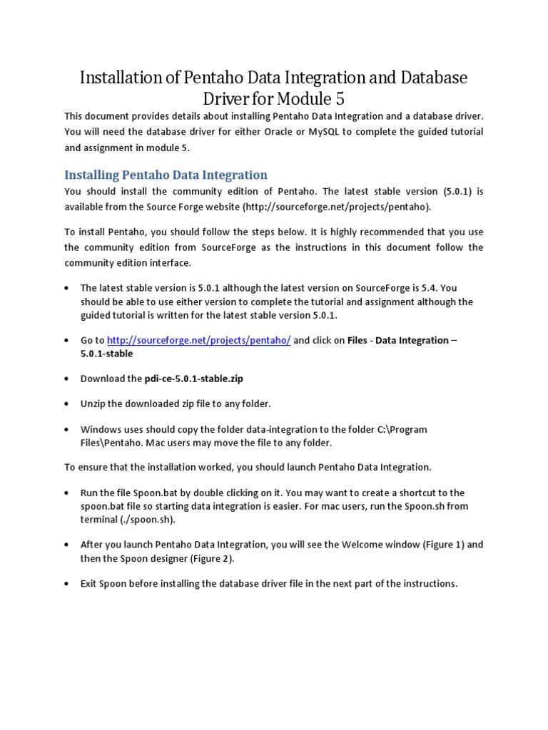Penta Ho Data Integration Installation | PDF | Oracle Database | My Sql