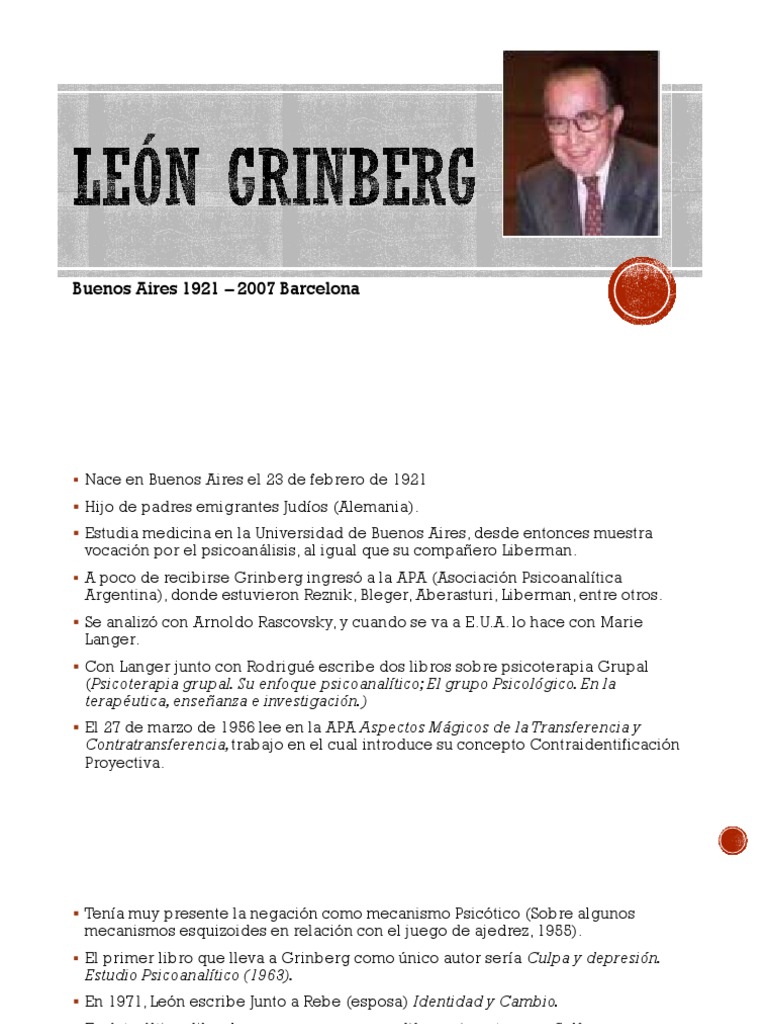 León Grinberg | PDF | Psicoanálisis | Psicología clínica