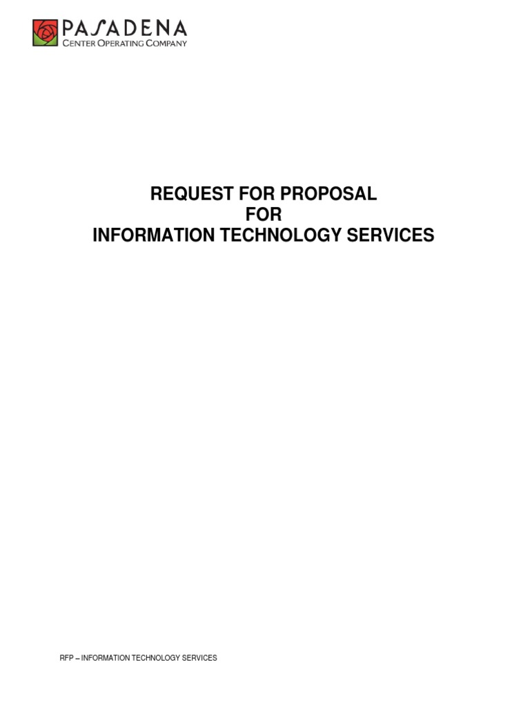 Project RFP RFQ Information Technology Services | PDF | Independent Contractor | Employment