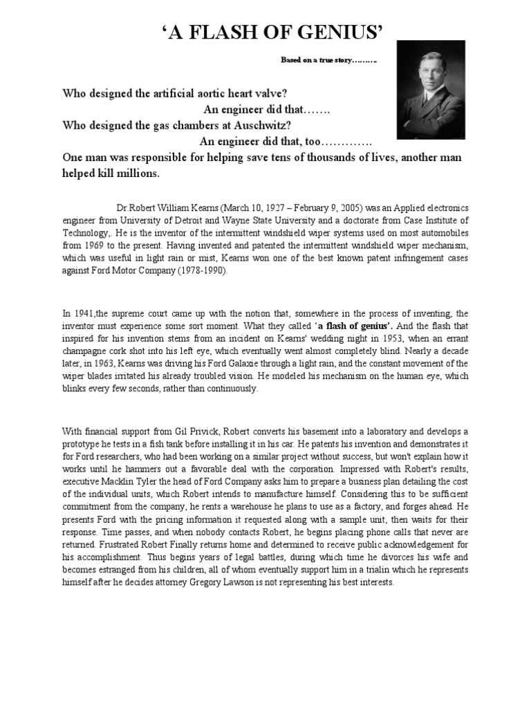 A Flash of Genius | PDF | Intellectual Works | Patent