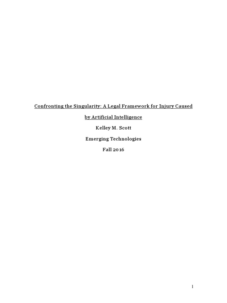 Artificial Intelligence and Tort Liability | PDF | Artificial Intelligence | Intelligence (AI ...