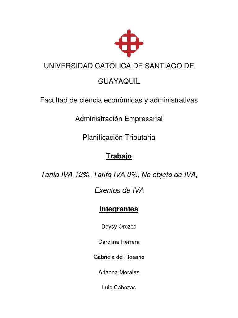 Tarifas del IVA en Ecuador: 12% y 0% | PDF | Impuesto al valor agregado ...
