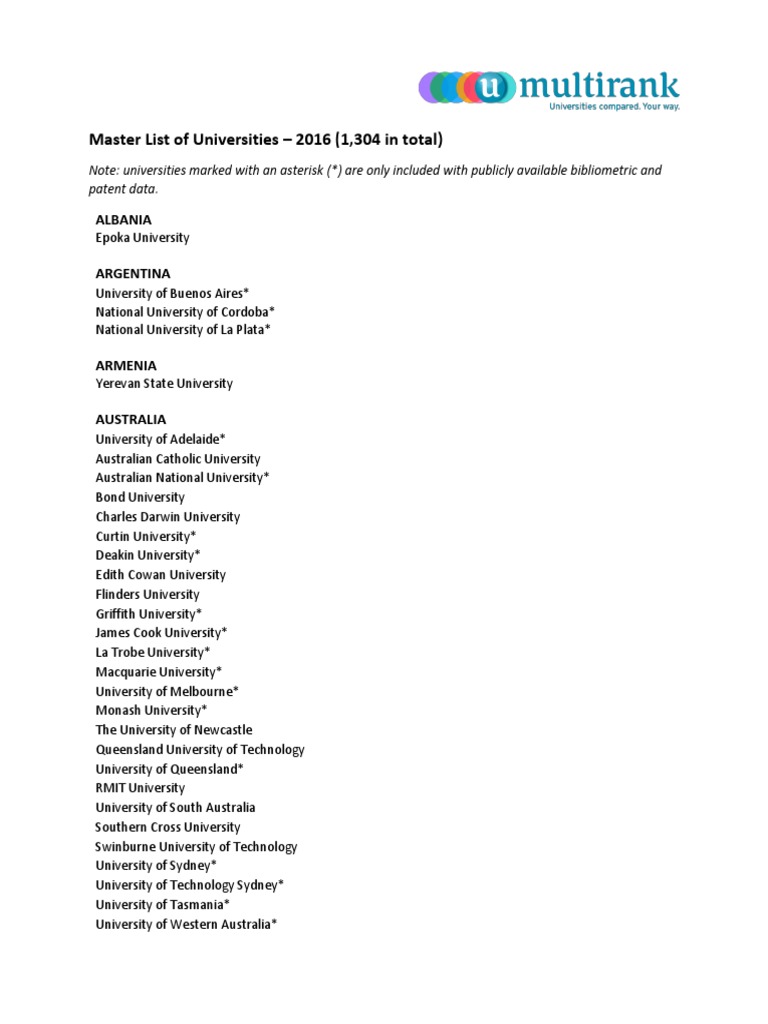 University Rankings Overview 2016 | PDF | Academic Institutions ...