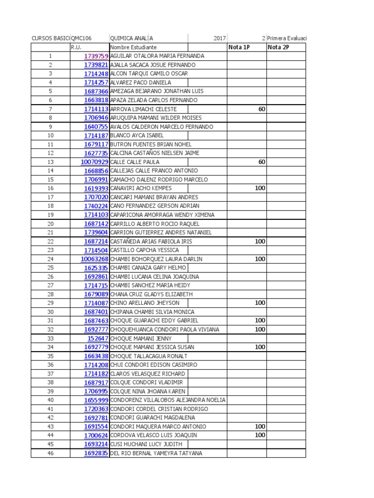 QMC 106 Sem II 2017 Notas 1p | PDF