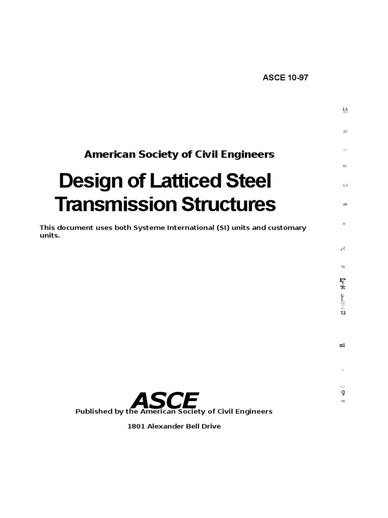 ASCE 10-97: Latticed Steel Design Guide | PDF