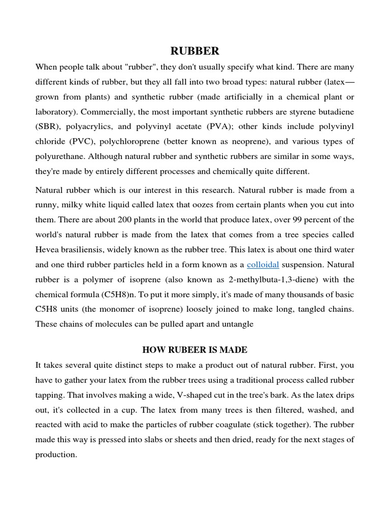 Rubber | PDF | Natural Rubber | Amorphous Solid