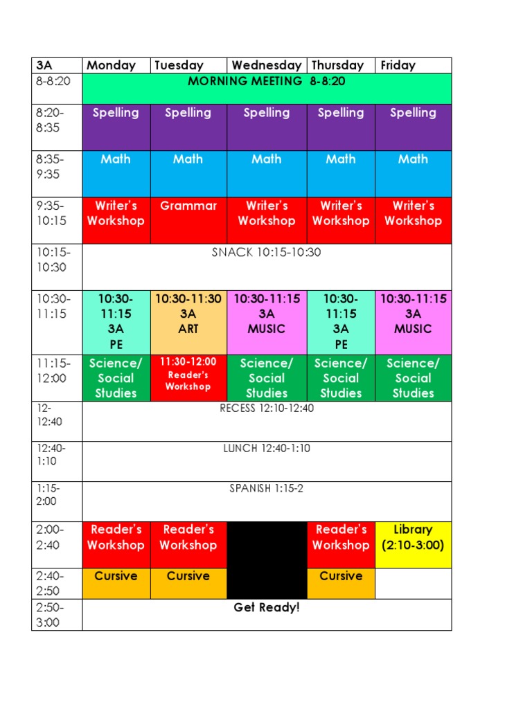 3a Schedule New | PDF