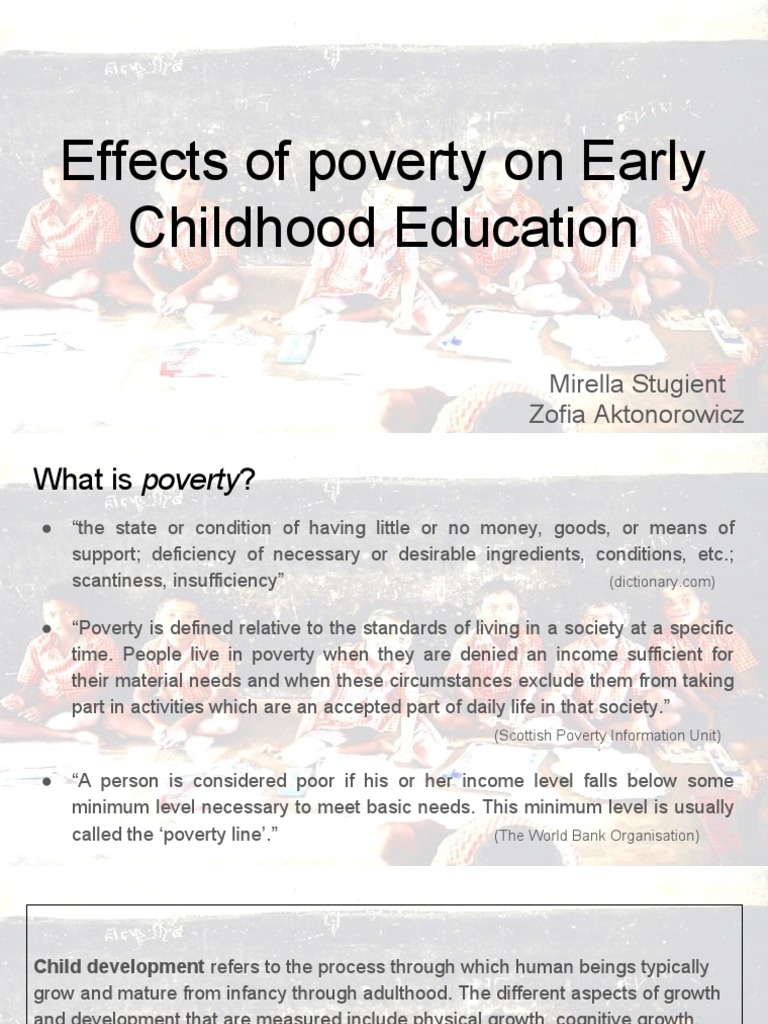 effects of poverty on early childhood education | Child Development ...