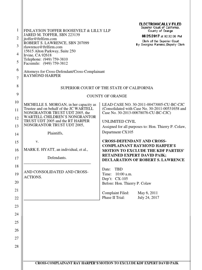 Motion To Exclude Expert Testimony of David Paik | PDF | Mail ...
