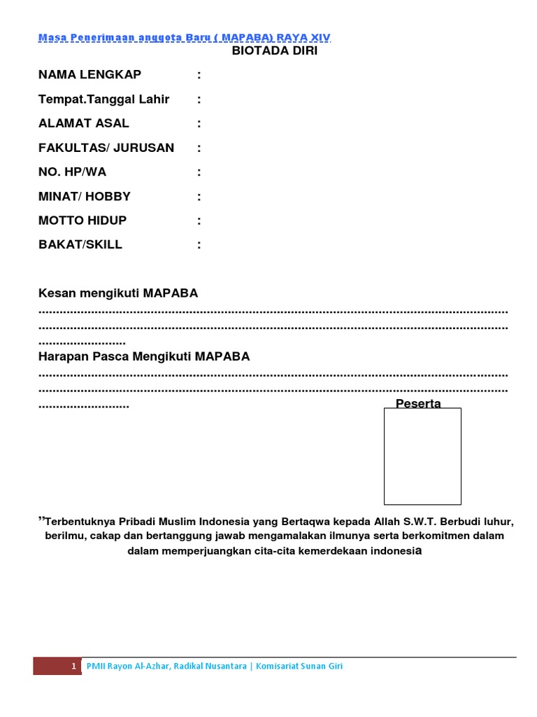 MAPABA RAYA XIV PMII: Kaderisasi dan Nilai Aswaja | PDF