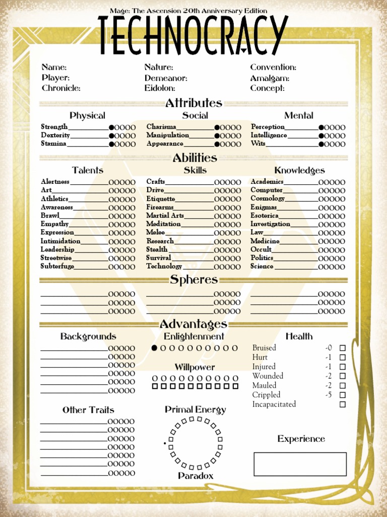M20 4-Page Technocracy v2 Interactive | Tabletop Games | Role Playing Games