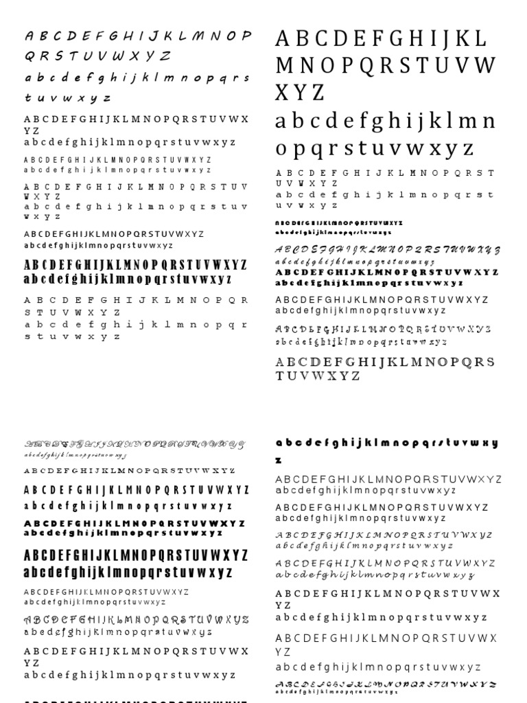 Fonts Sampler | PDF