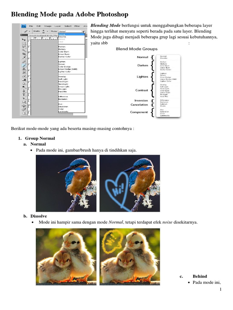 Panduan Blending Mode Photoshop | PDF