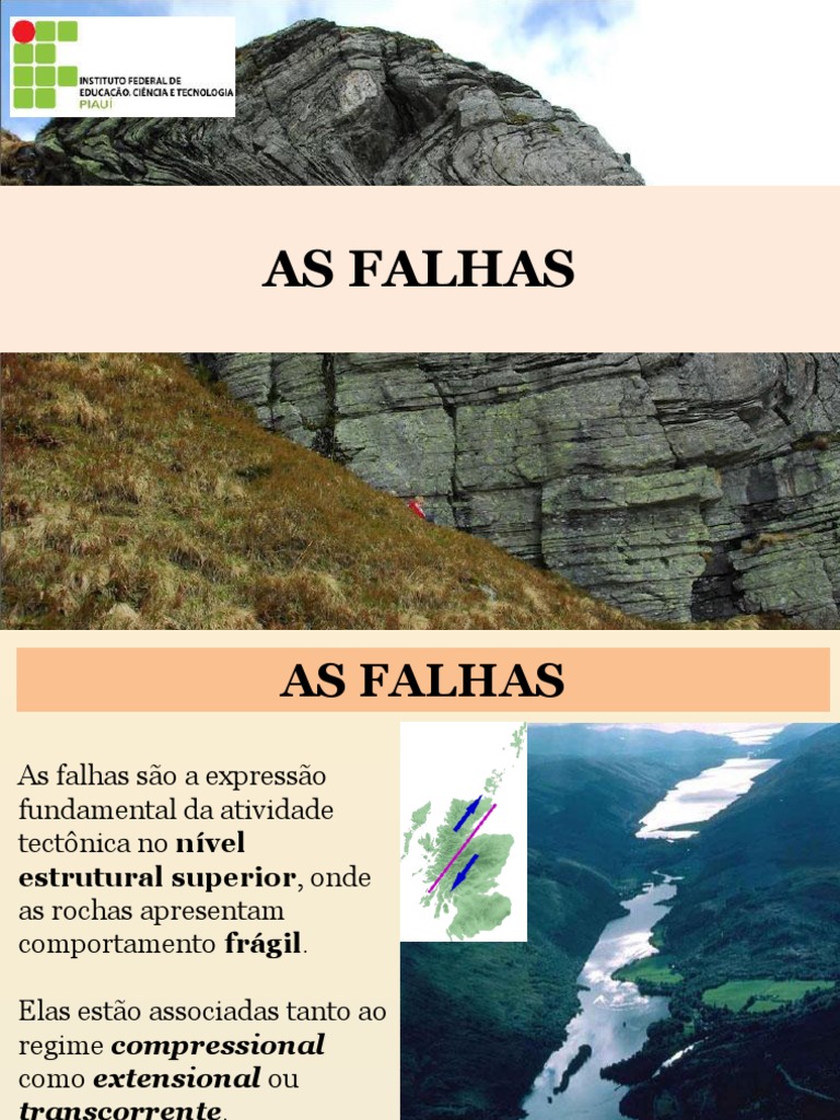 Aula 6 - Fraturas - Falhas | PDF | Falha (Geologia) | Rochas (Geologia)