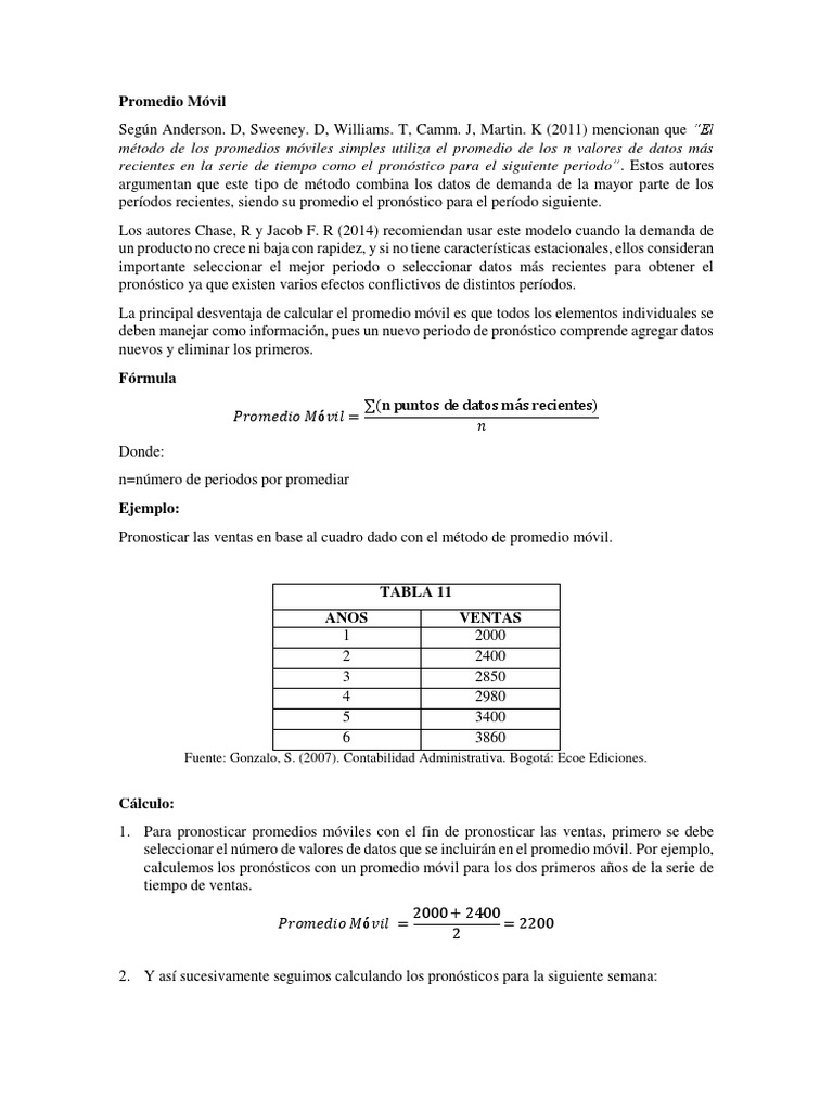 Promedio Móvil Simple | PDF | Media móvil | Mercado (economía)