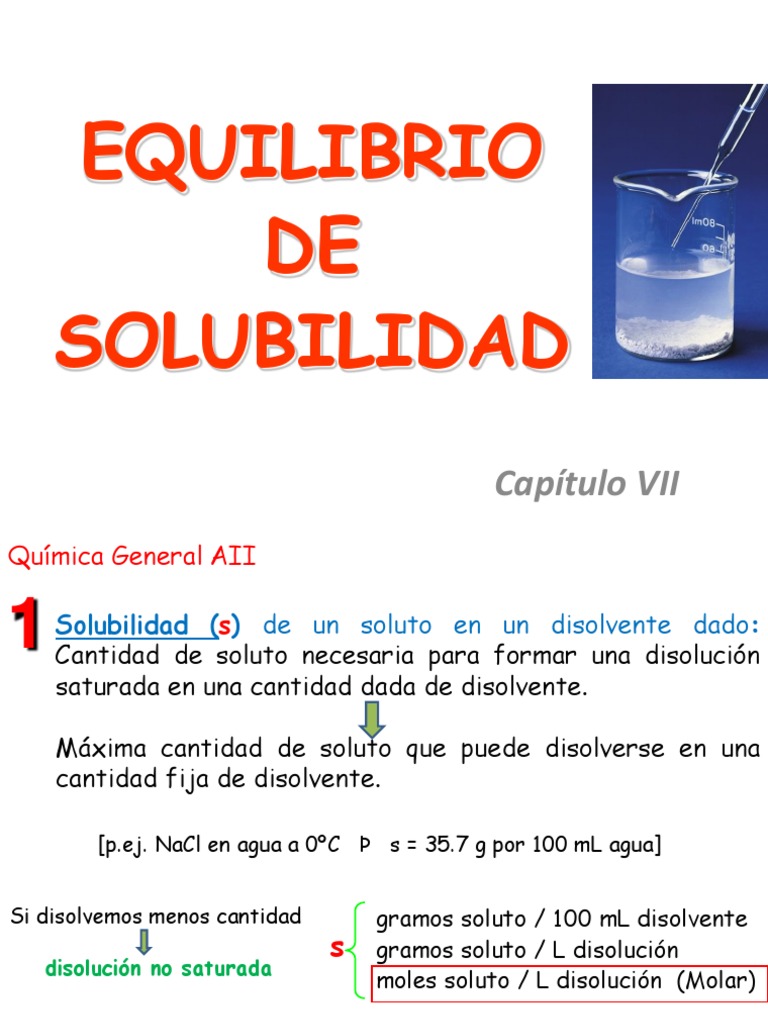 Equilibrio de Solubilidad | PDF | Solubilidad | Química