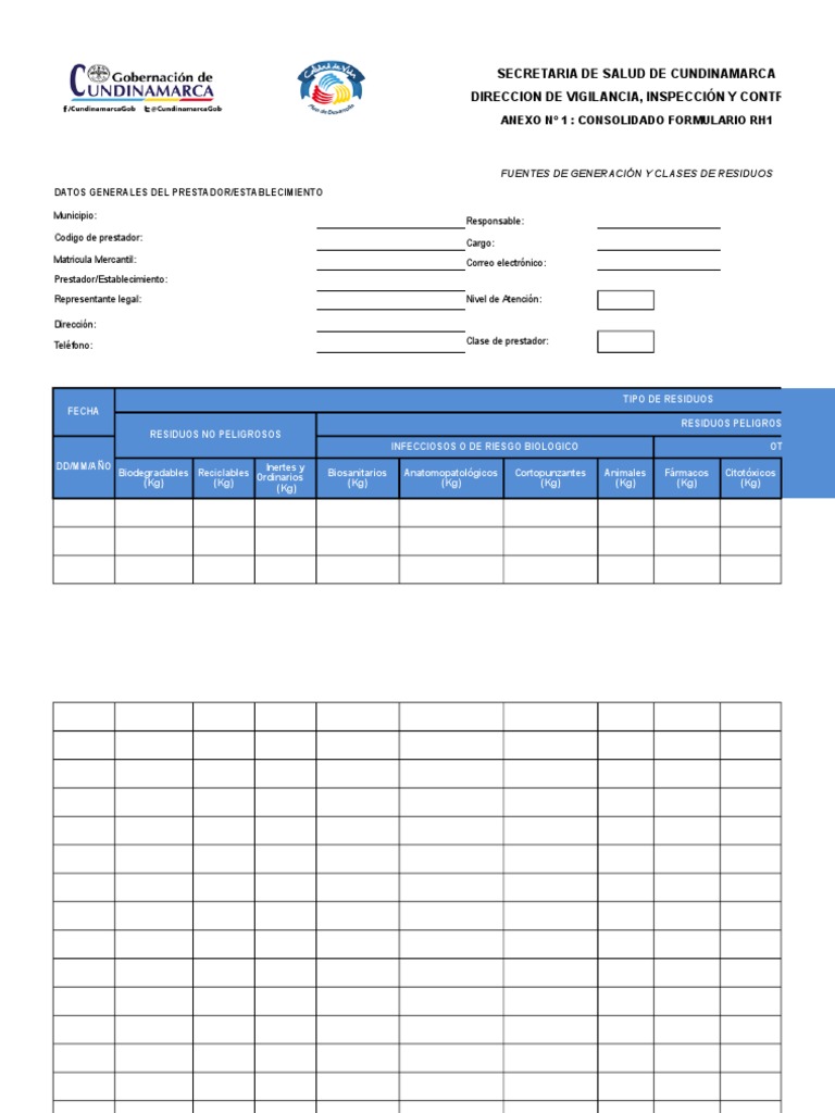 Consolidado RH1 | PDF | Residuos | Gestión de residuos