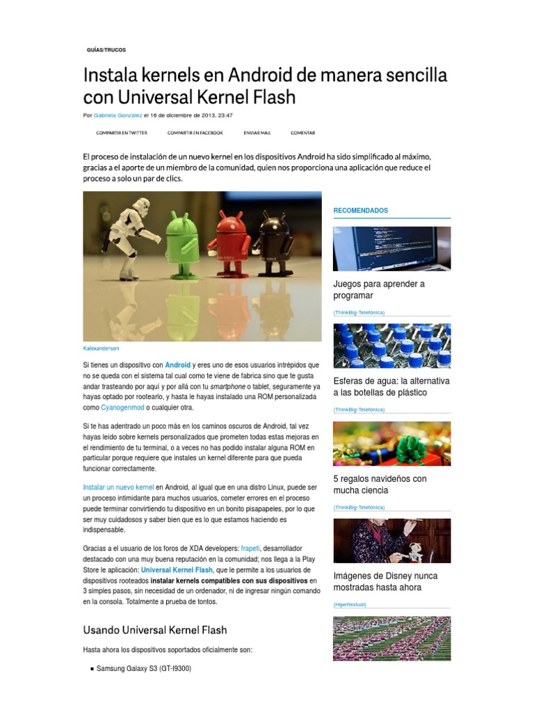 Cómo Instalar Kernels en Android de Manera Sencilla | PDF | Android ...
