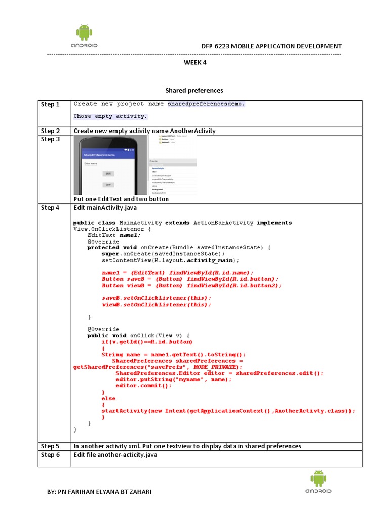 Latihan Shared Preferences Android Studio | PDF | Software Engineering | Data