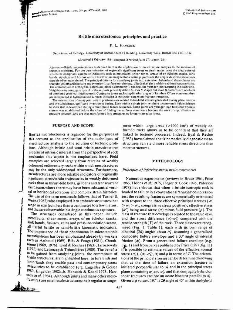 Brittle Microtectonics | PDF | Fault (Geology) | Structural Geology