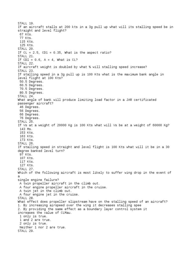 KW Pof | PDF | Flight Control Surfaces | Stall (Fluid Mechanics)
