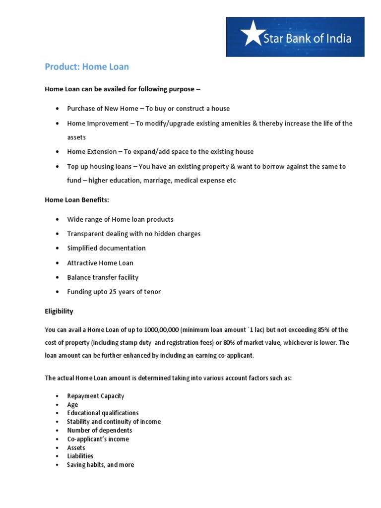 1 Home Loan Brochure | PDF