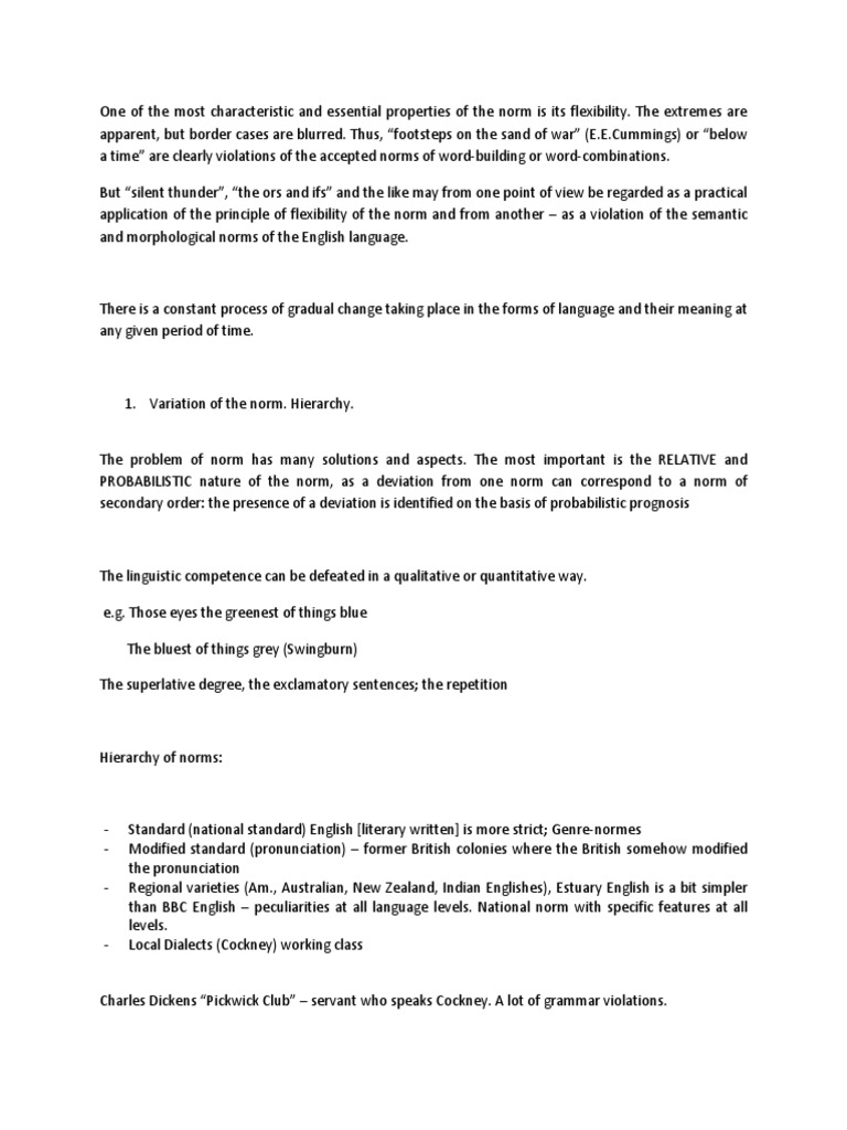 One of The Most Characteristic and Essential Properties of The Norm Is ...