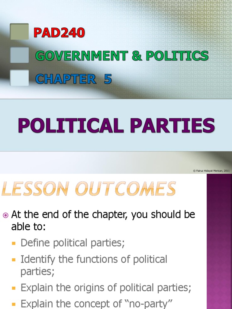 Chapter 5 - Political Parties | PDF | Political Parties | Elections