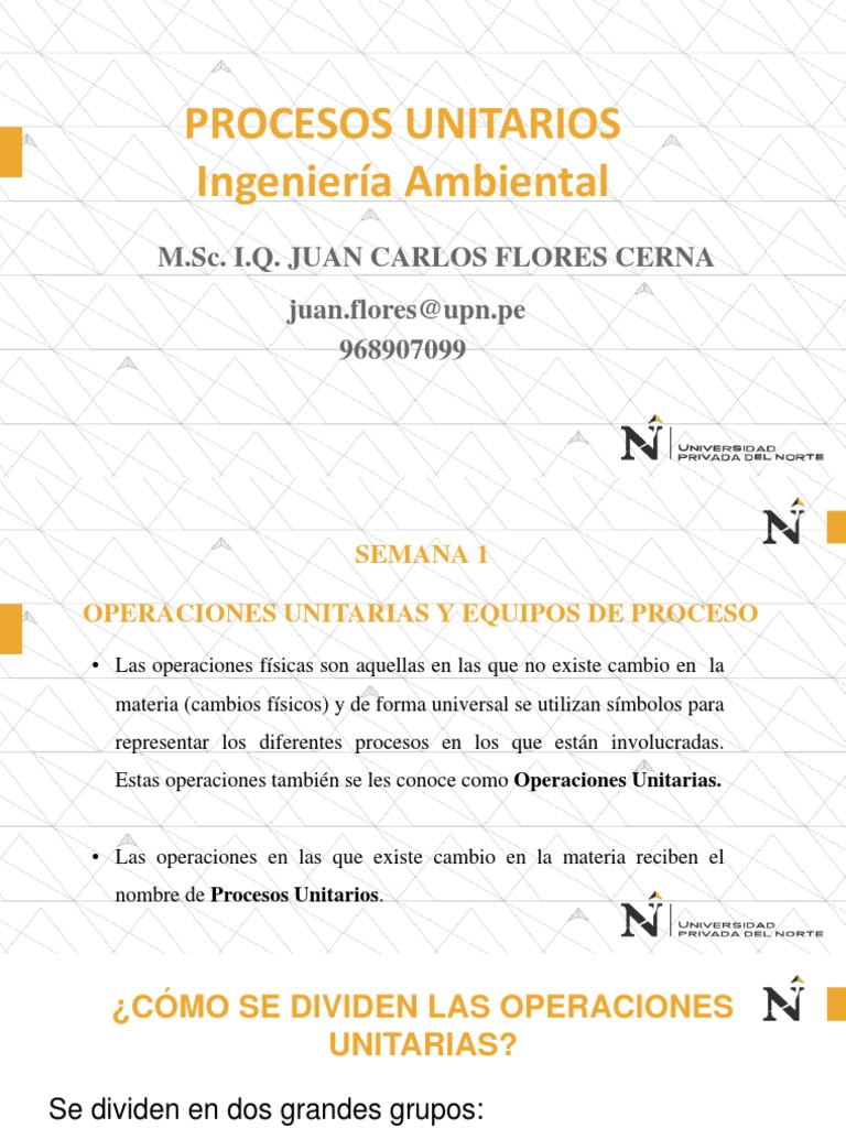 Semana 1 - Procesos Unitarios | PDF | café | Destilación