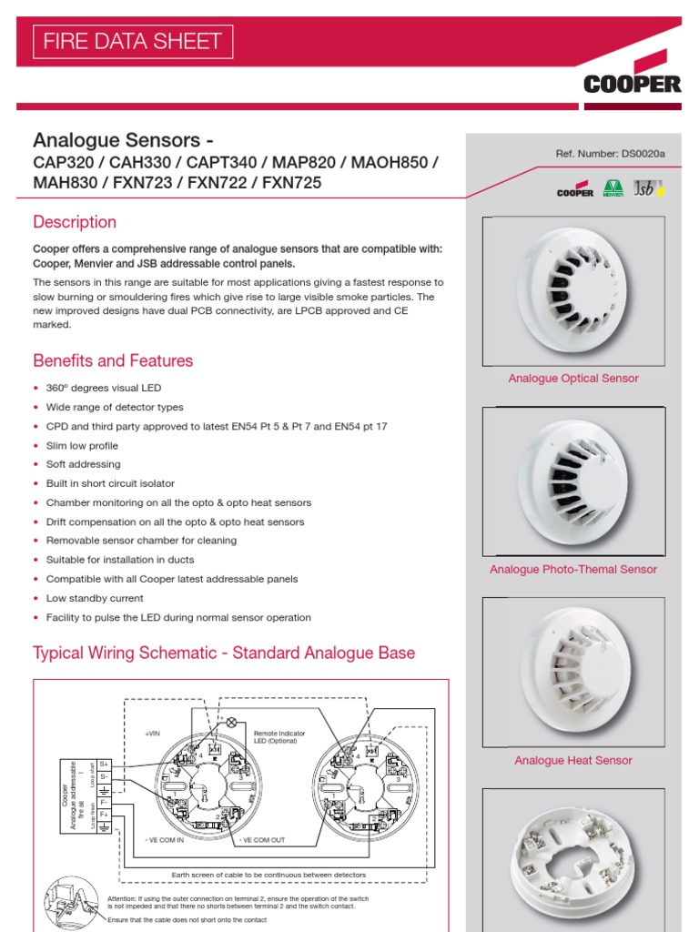 Cooper Analogue Sensors | PDF | Switch | Electrical Equipment