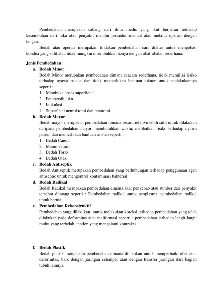 Jenis-Jenis Operasi | PDF