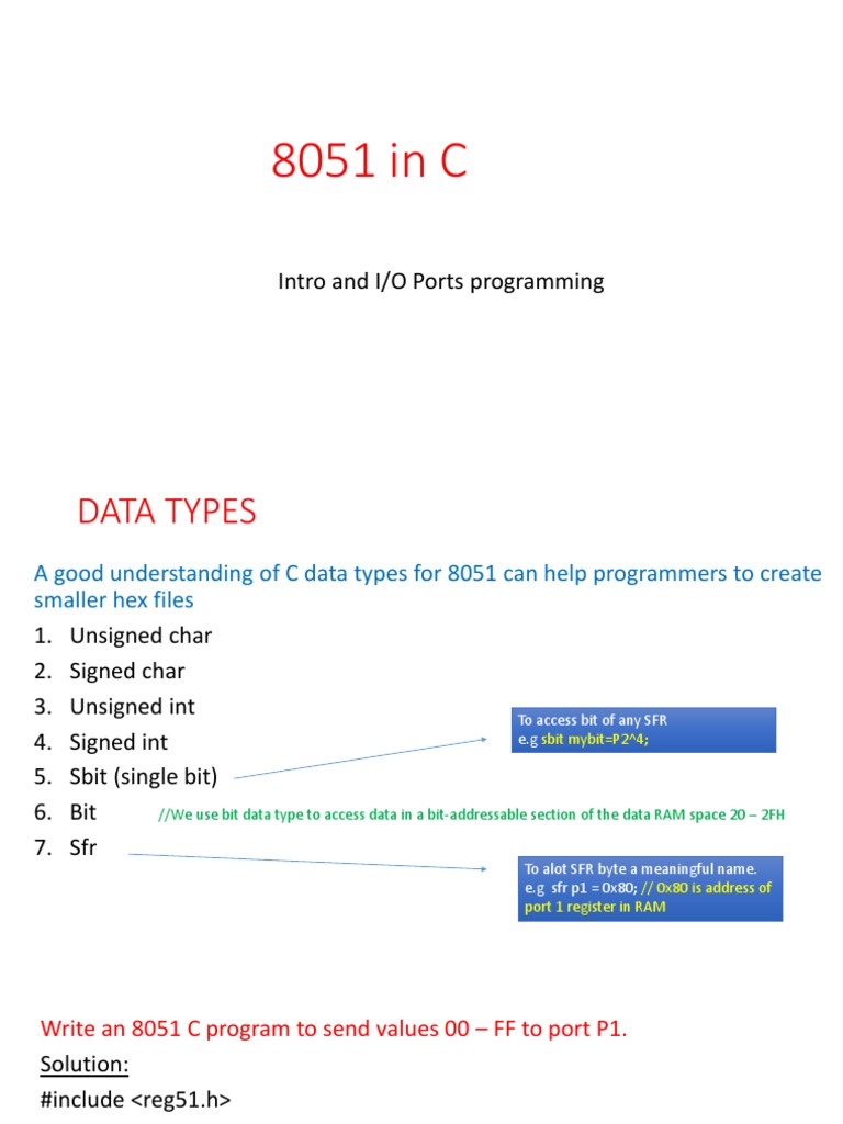 8051 in C | PDF | Integer (Computer Science) | Binary Coded Decimal 8051 in C | PDF | Integer (Computer Science) | Binary Coded Decimal