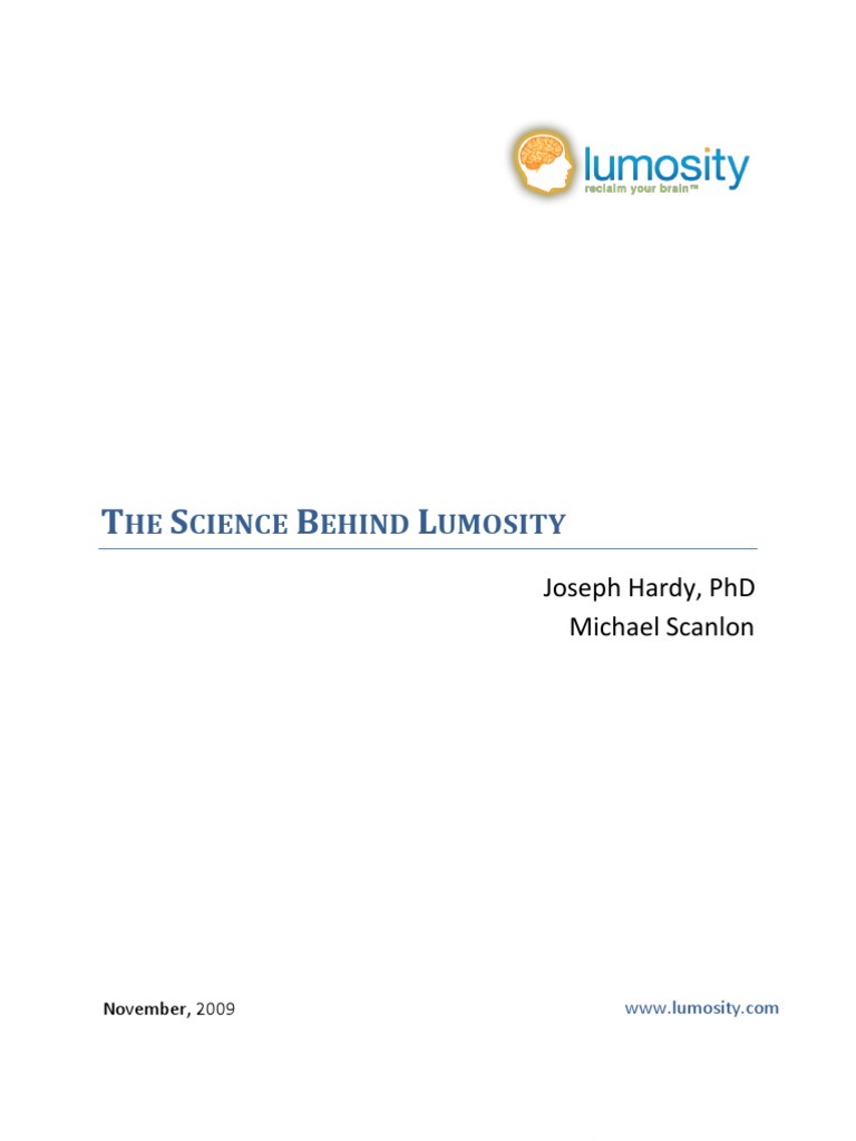 The Science Behind Lumosity | PDF | Working Memory | Executive Functions