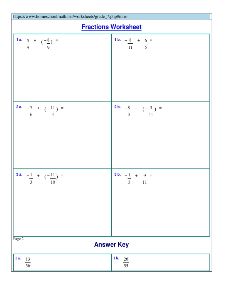Fractions Worksheet: Answer Key | PDF | Copyright Law | Law