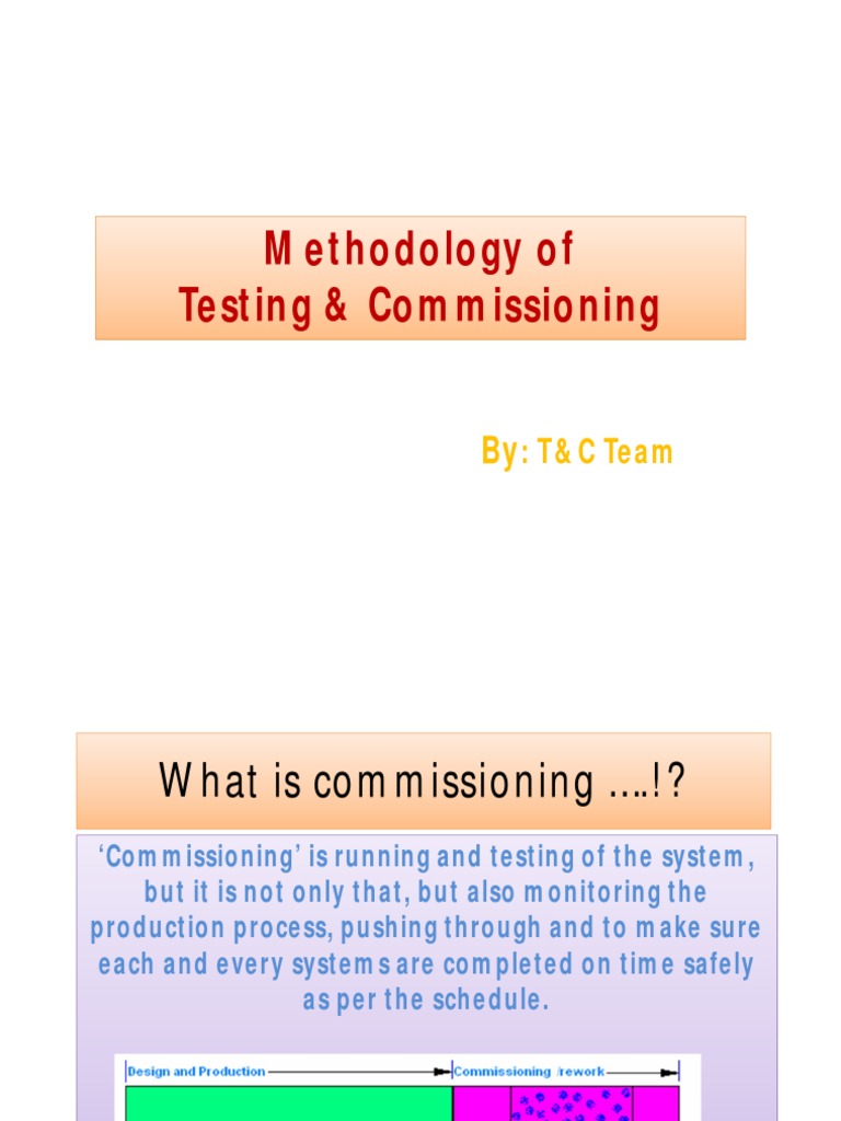 Testing & Commissioning Methodology | PDF | Verification And Validation ...