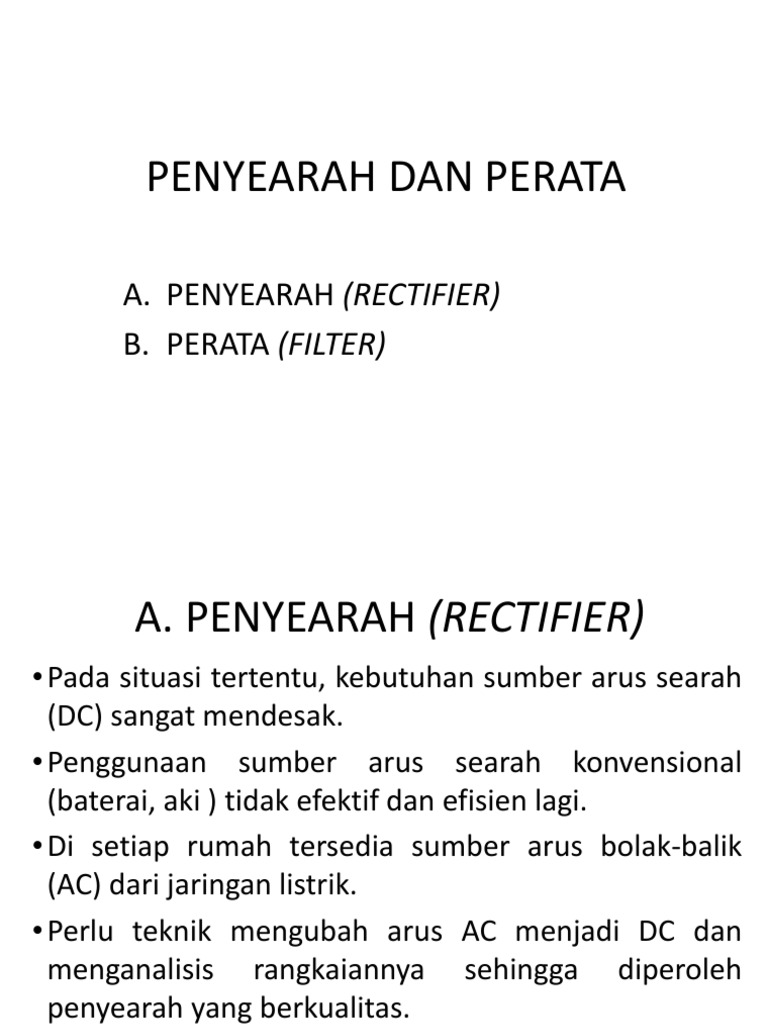 Penyearah (Rectifier) | PDF