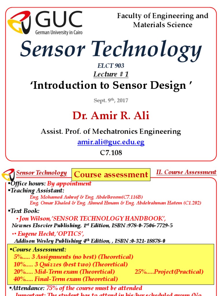 Lect 1 Sensor Technology | PDF | Resonance | Waves
