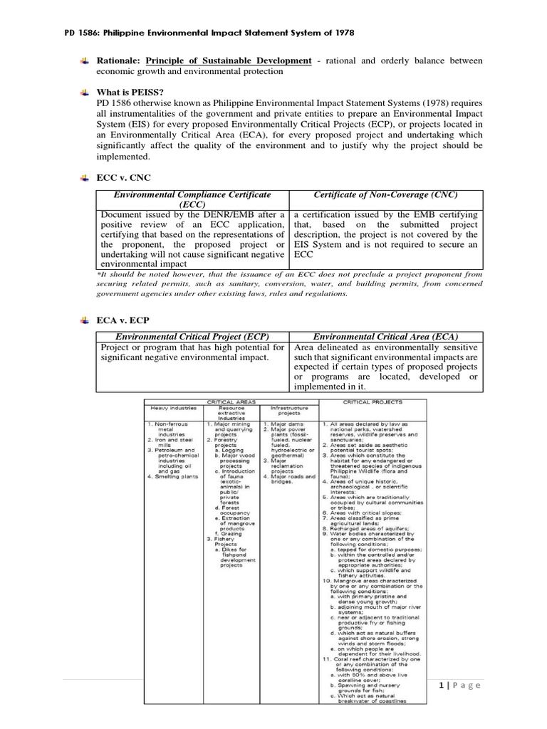 PD 1586 Written Report | Fine (Penalty) | Environmental Impact Assessment