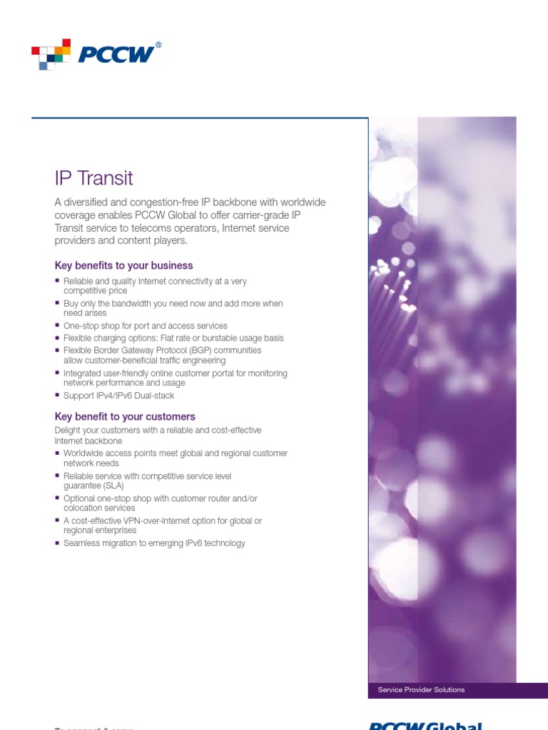 IP Transit: Key Benefits To Your Business | PDF | I Pv6 | Ip Address