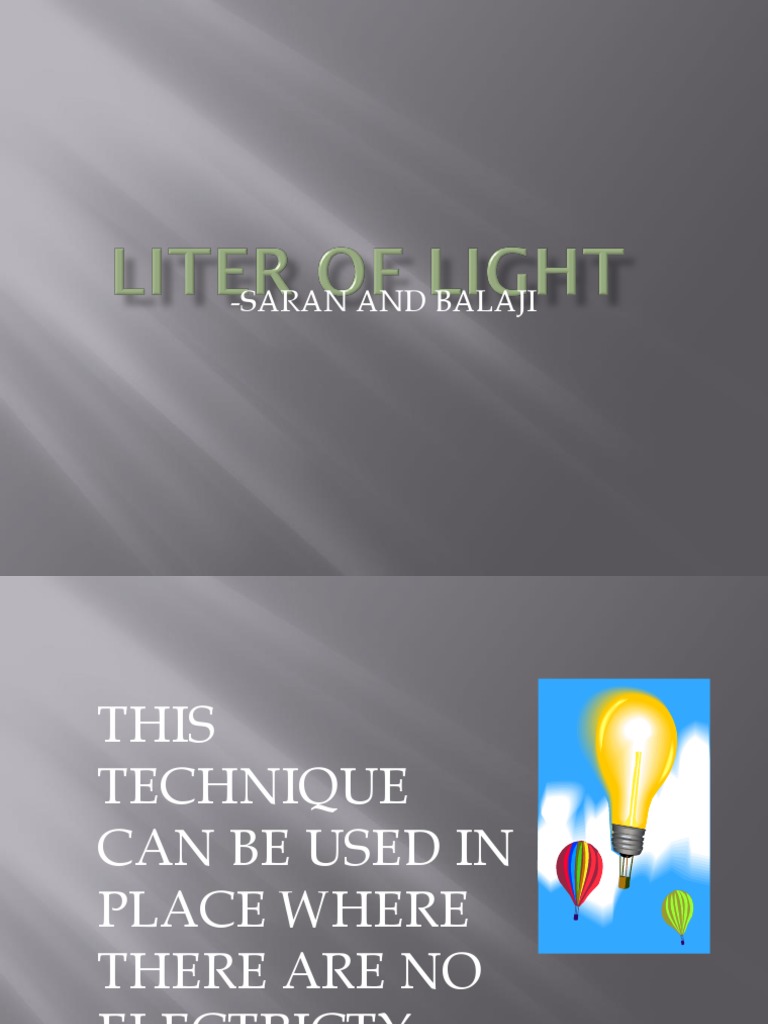 Liter of Light | PDF