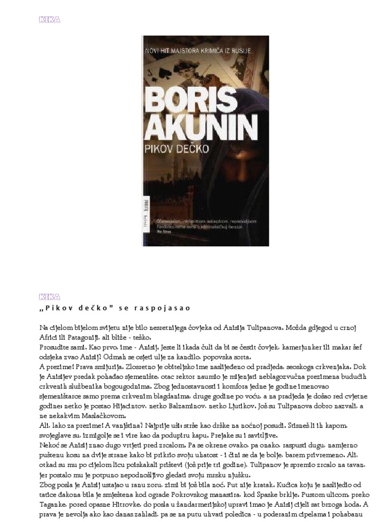 Boris Akunin - Pikov Decko PDF | PDF