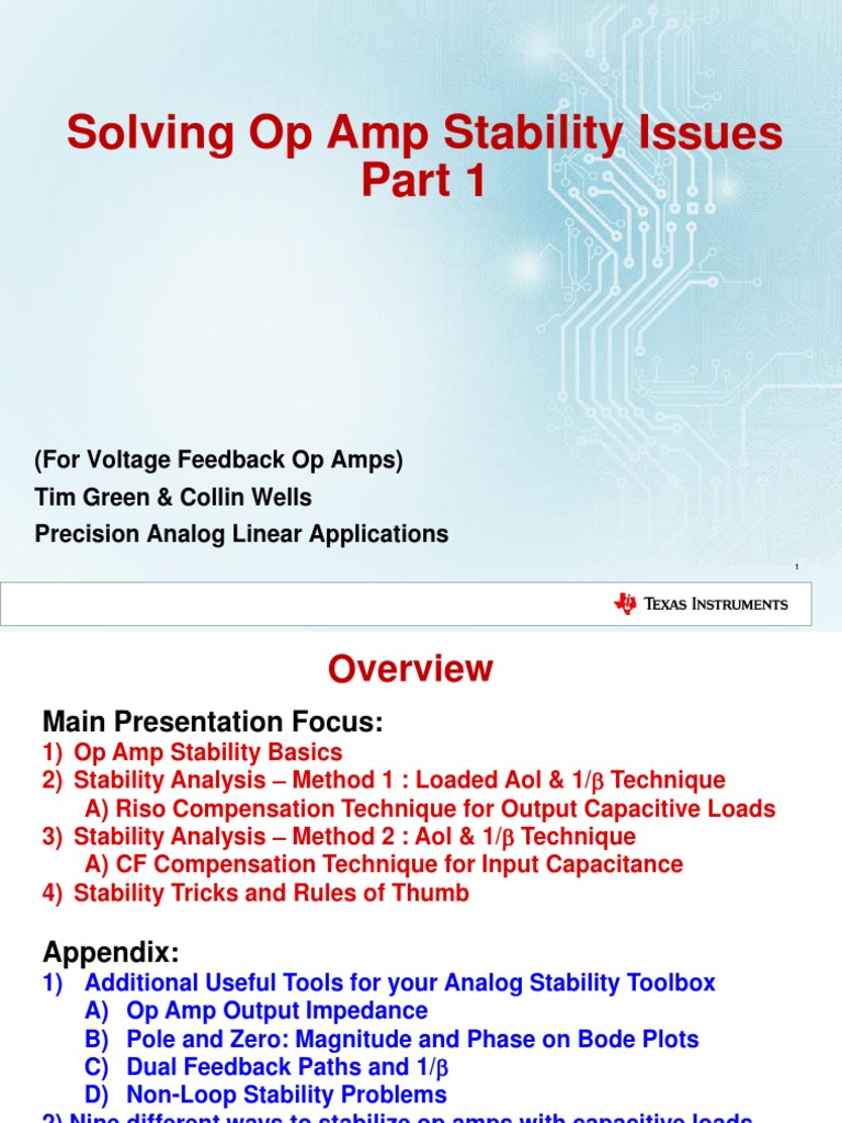 4064.solving Op Amp Stability 2014 - Part 1 | PDF | Amplifier ...