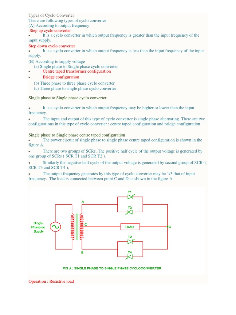 Cyclo Converter Unit 5 | PDF | Inductor | Electricity