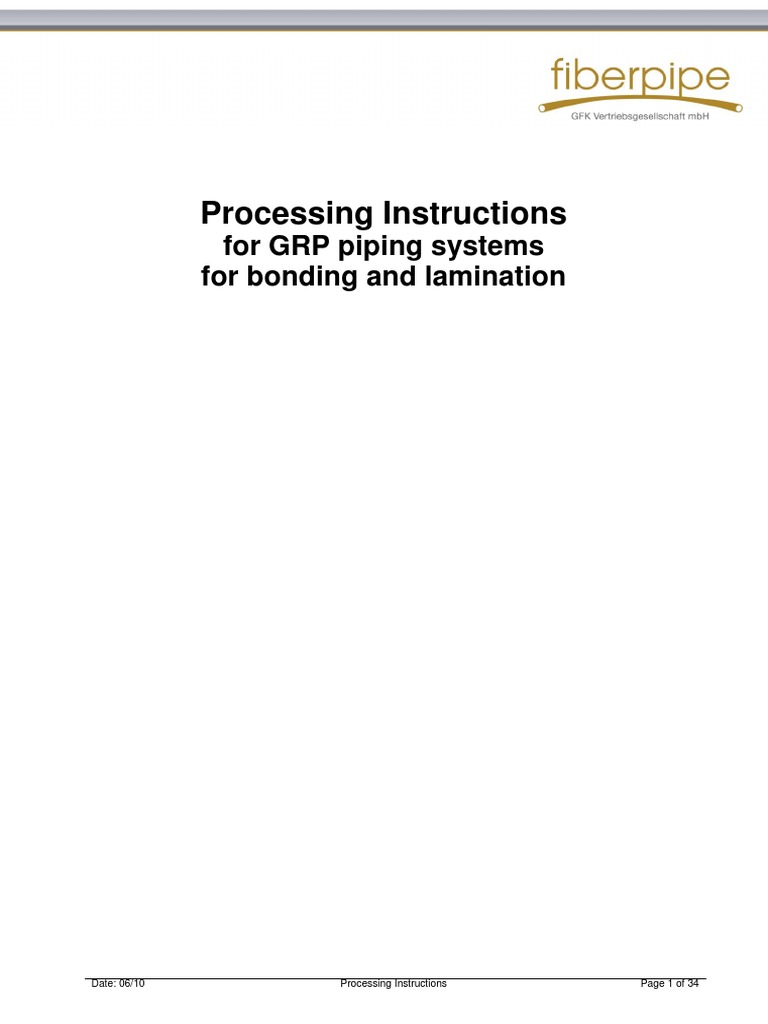 GRP Lamination Processing - Instructions PDF | PDF | Epoxy | Adhesive