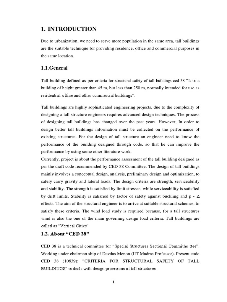 Preliminary Report On Tall Building | PDF | Beam (Structure) | Building ...