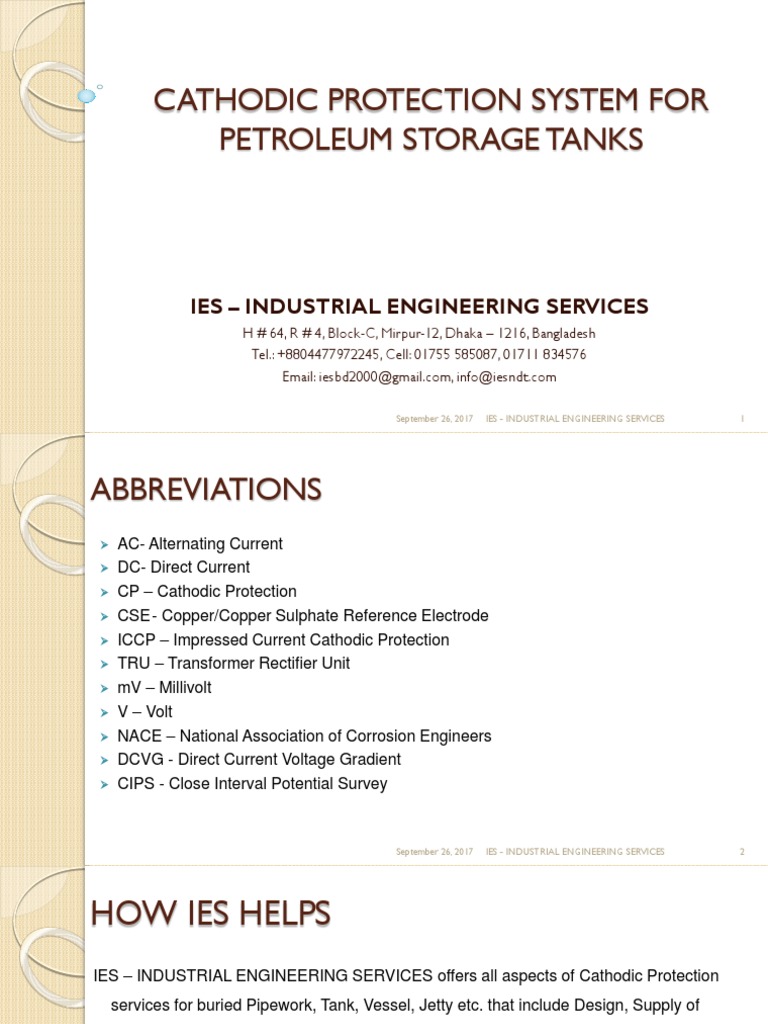 IES - Cathodic Protection Basic Presentation | PDF | Corrosion ...
