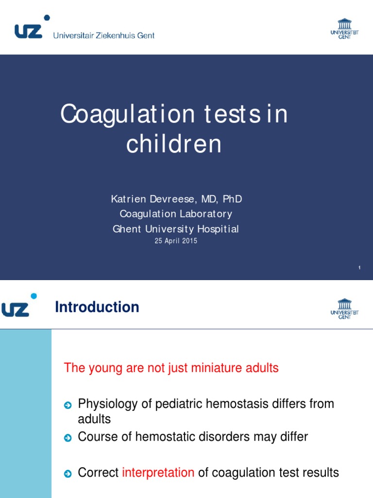 Coagulation Tests in Children PDF | PDF | Coagulation | Platelet