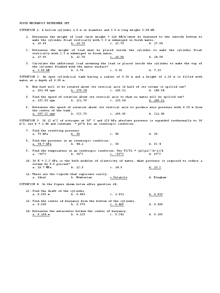 Fluids Mechanics | Download Free PDF | Buoyancy | Pressure